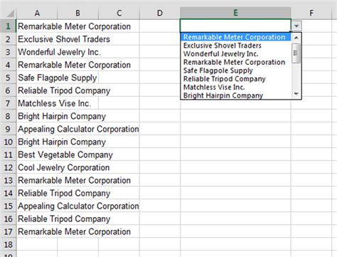 create dynamic drop down lists in excel
