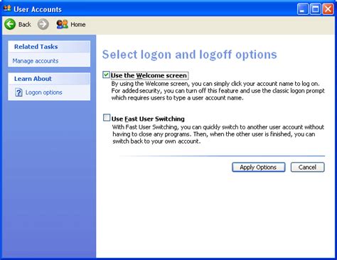 how to disable fast user switching in windows 10 8 7