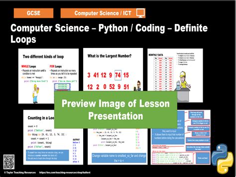 python for definite loops gcse computer science 2 3 full
