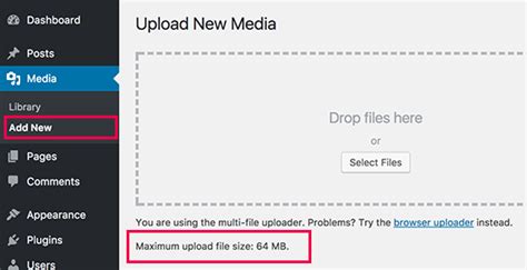 how to increase the maximum file upload size in wordpress