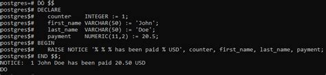 postgresql variables geeksforgeeks