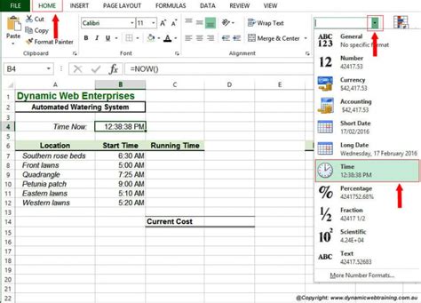 the now function in excel dynamic web training blog