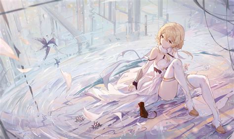 Safebooru 1girl Absurdres Armor Bangs Bare Shoulders Blonde Hair