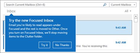 configure focused inbox for everyone in your organization office 365