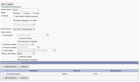 override unity connection redirecting and last redirecting number