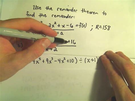 the remainder theorem example 1 youtube