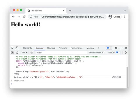 find what javascript variables are leaking into the global scope