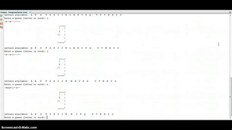 hangman game java tutorial