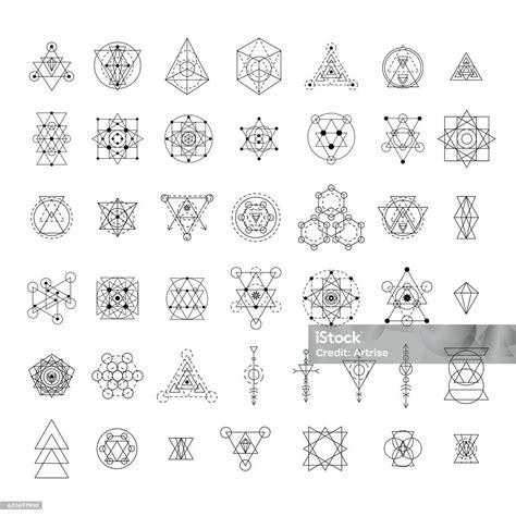 Sacred Geometry Signs Collection Stock Illustration Download Image