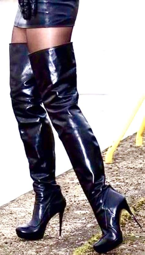 Pin By Vlad On Высокие сапоги Leather Thigh High Boots Thigh High