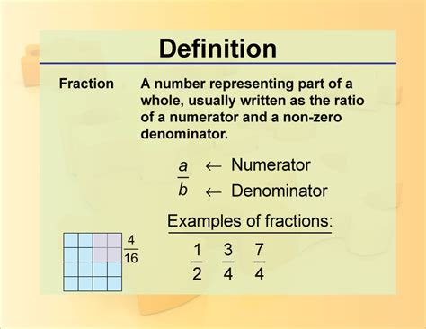 definition fraction concepts fraction media4math