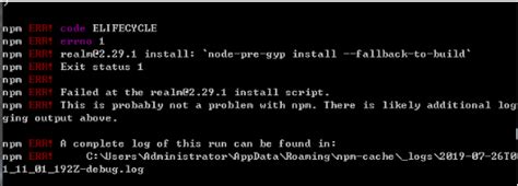 npm install 报错 failed at the xxx install script csdn博客