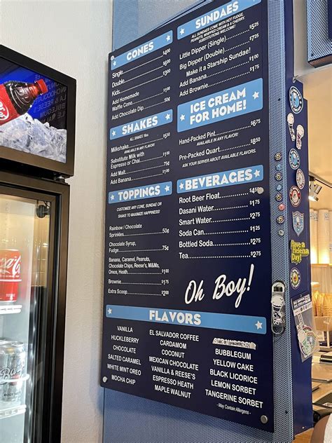 Menu At Big Dipper Ice Cream Restaurant Helena