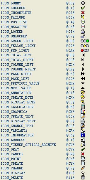 display sap icons using abap icon code sap icon list and abap icons