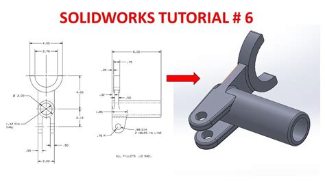 solidworks tutorial 6 3d modeling basic youtube