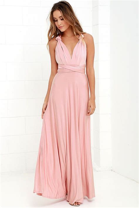 Always Stunning Convertible Blush Pink Maxi Dress Blush Pink Maxi
