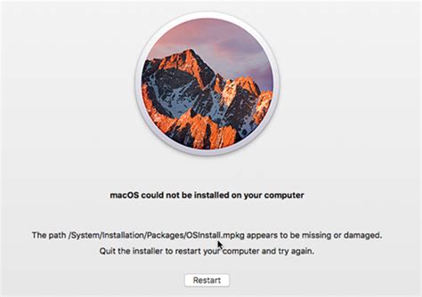 how to fix macos could not be installed on your computer error