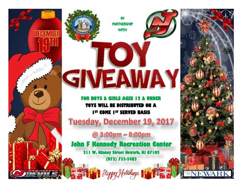 Newark Events City Of Newark And Nj Devils Holiday Toy Giveaway