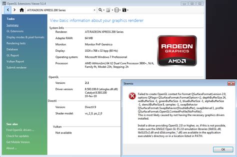 failed to create opengl context for format qsurfaceformat · issue 216