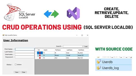 crud operation using sql localdb as database sql localdb connection