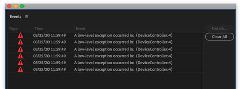 solved how to fix a low level exception occurred in dev page 3