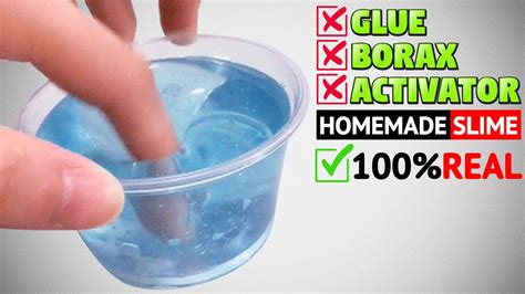 How To Make A No Borax No Glue Slime Homemade Diy Slime Slime Without