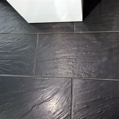 30x60cm Pizarra Black Slate Effect Tile Tile Floor Slate Effect