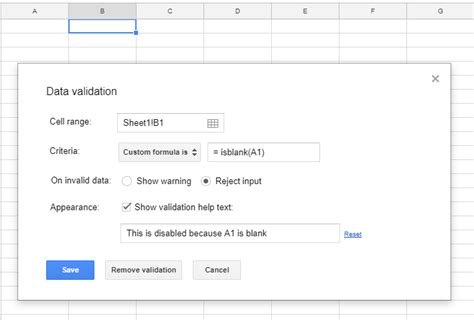 excel data validation list and custom formula