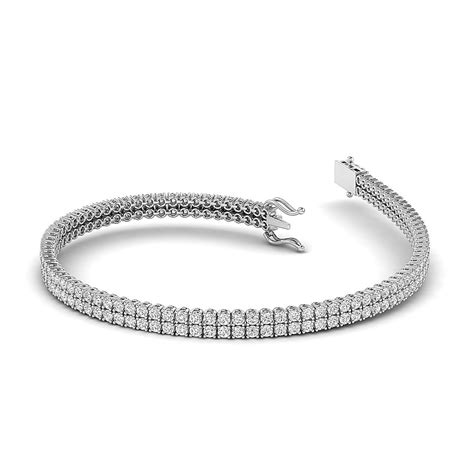 Moissanite Tennis Bracelet White Gold Moissanite Diamond Etsy Uk