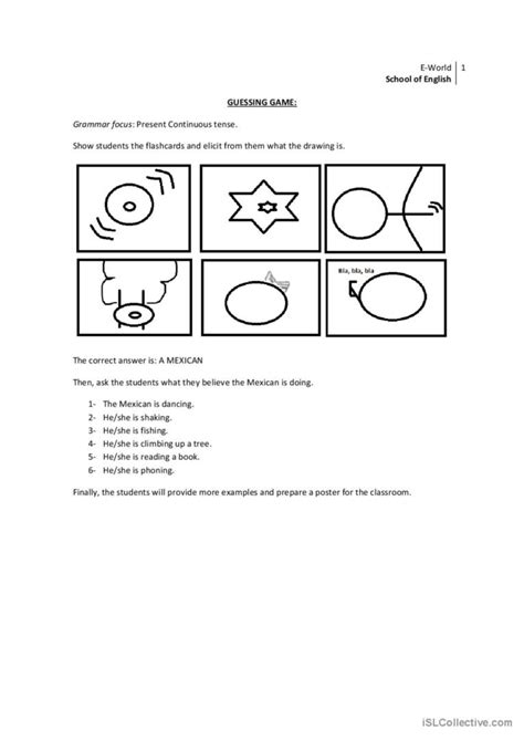 Warm Up Present Continuous English Esl Worksheets Pdf And Doc