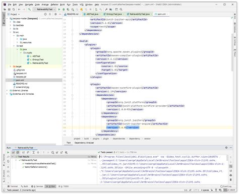 java unable to run junit tests inside a maven project in
