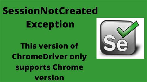 session not created exception in selenium webdriver version of chrome