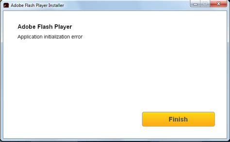 how to fix adobe flash player application initialization error