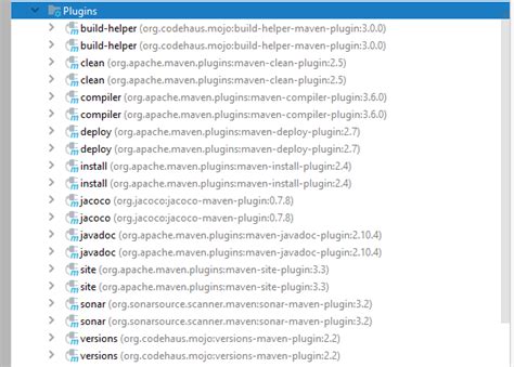 java intellij idea showing all maven plugins twice in