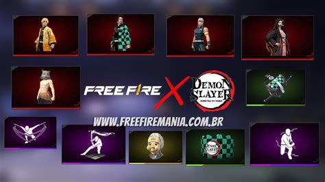 Free Fire X Demon Slayer Calendário De Recompensas Vazado Free Fire