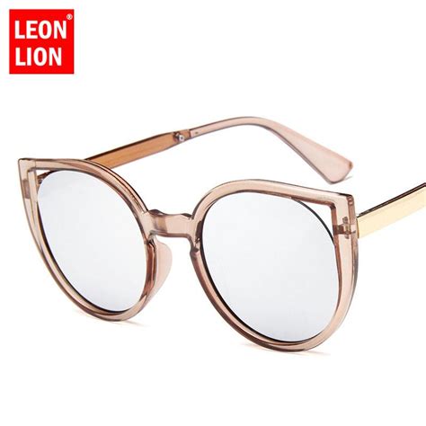 Buy Leonlion 2019 Cat Eye Sunglasses Women Vintage Metal Reflective