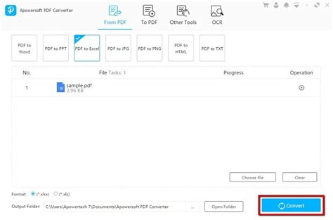 how to convert bank statement to excel with apowersoft