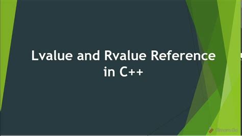 modern c lvalue and rvalue reference in c 11 youtube