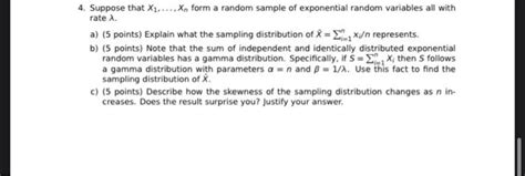 solved 4 suppose that x1 x form a random sample of