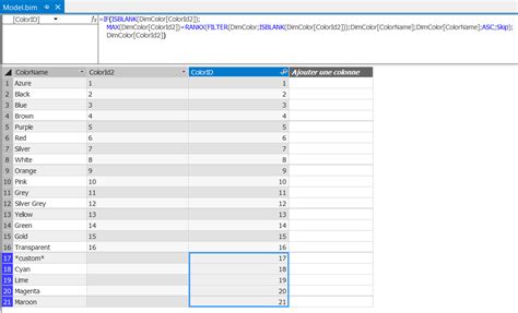 adding a dynamic columnid to a dax calculated table