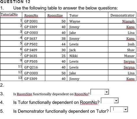 question 10 subject creditpts semester enrollment