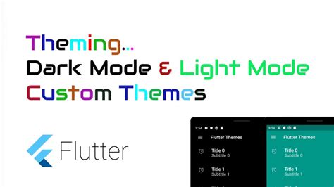 app theming in flutter — dark mode light mode flutterdev