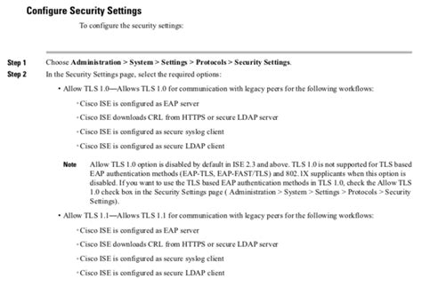 solved disabling tls 1 0 in ise for all web portals cisco community