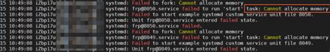 在linux系统内启动某个服务时提示task cannot allocate memory该如何处理？ 云服务器 ecs 阿里云帮助中心