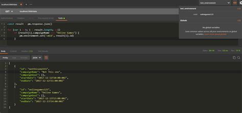 automated tests how to set environment variable in postman collection