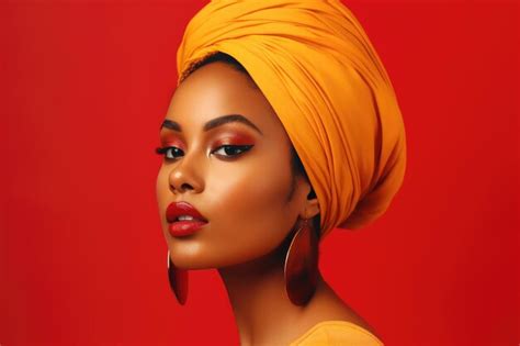 Premium Ai Image Portrait Of A Stunning Darkskinned African American
