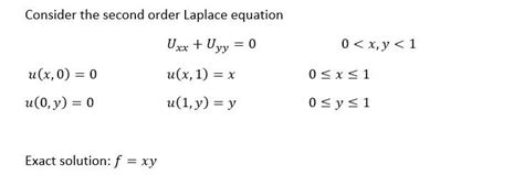 Solved Solve The Given Laplace Equation Using The Finite