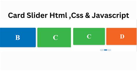 responsive card slider using html css and javascript