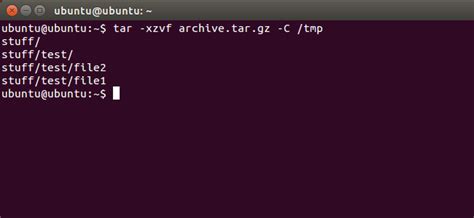 how to compress and extract files using the tar command on