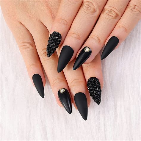 Matte Stiletto Nails